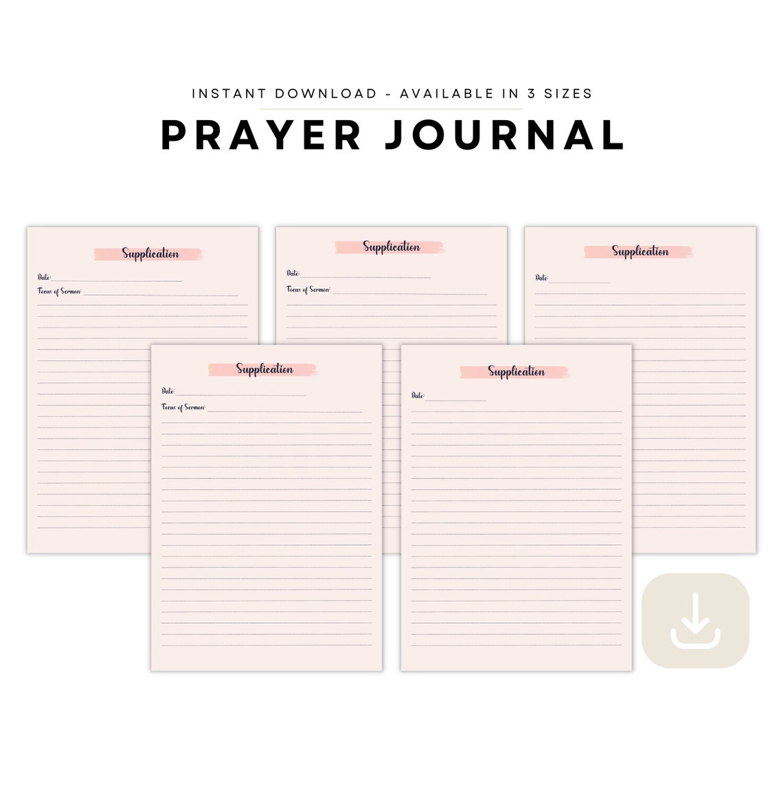 Prayer Journal | Bible Study, Gratitude, Devotional Planner (PDF) - Etsy