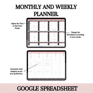 Google Sheet Life Planner Habit Tracker Daily Schedule Task Tracker ...