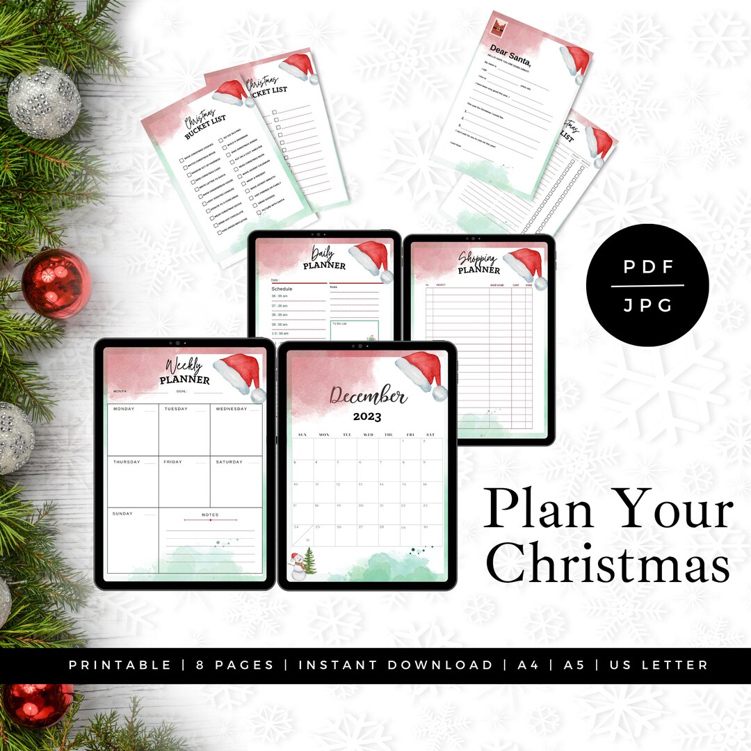 Christmas Planner Printable | Christmas Planner Book | Christmas ...