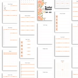 Teacher Planner Printable 2024-2025,lesson Planner, School Planner ...