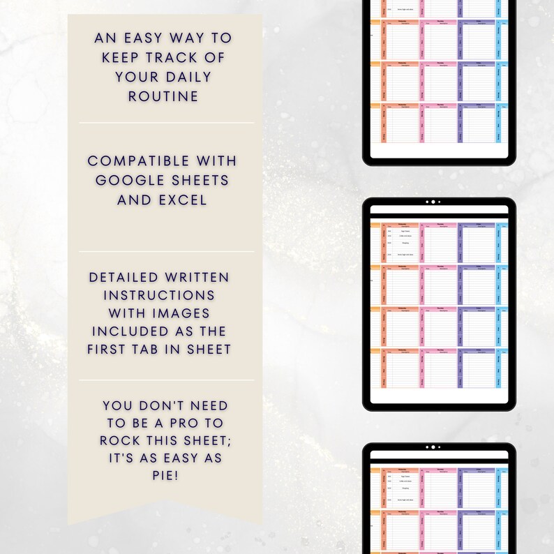 Digital Planner Spreadsheet for Google Sheets, to Do List, Monthly ...
