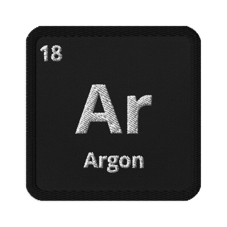 Argon Periodic Table Embroidered Iron-on or Sew-on Patch - Etsy