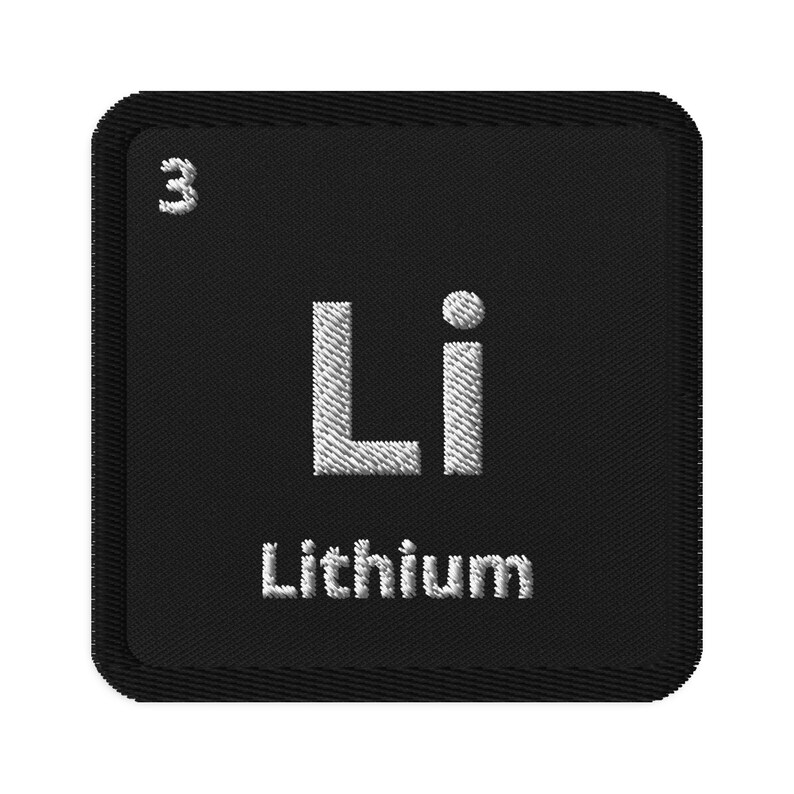 Lithium Periodic Table Embroidered Iron-on or Sew-on Patch - Etsy
