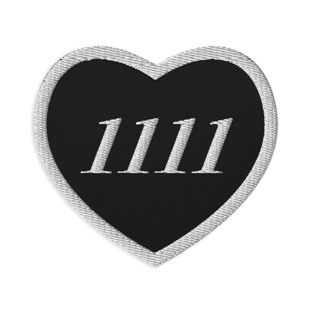 1111 Angel Number Embroidered Heart Iron-on or Sew-on Patch - Etsy