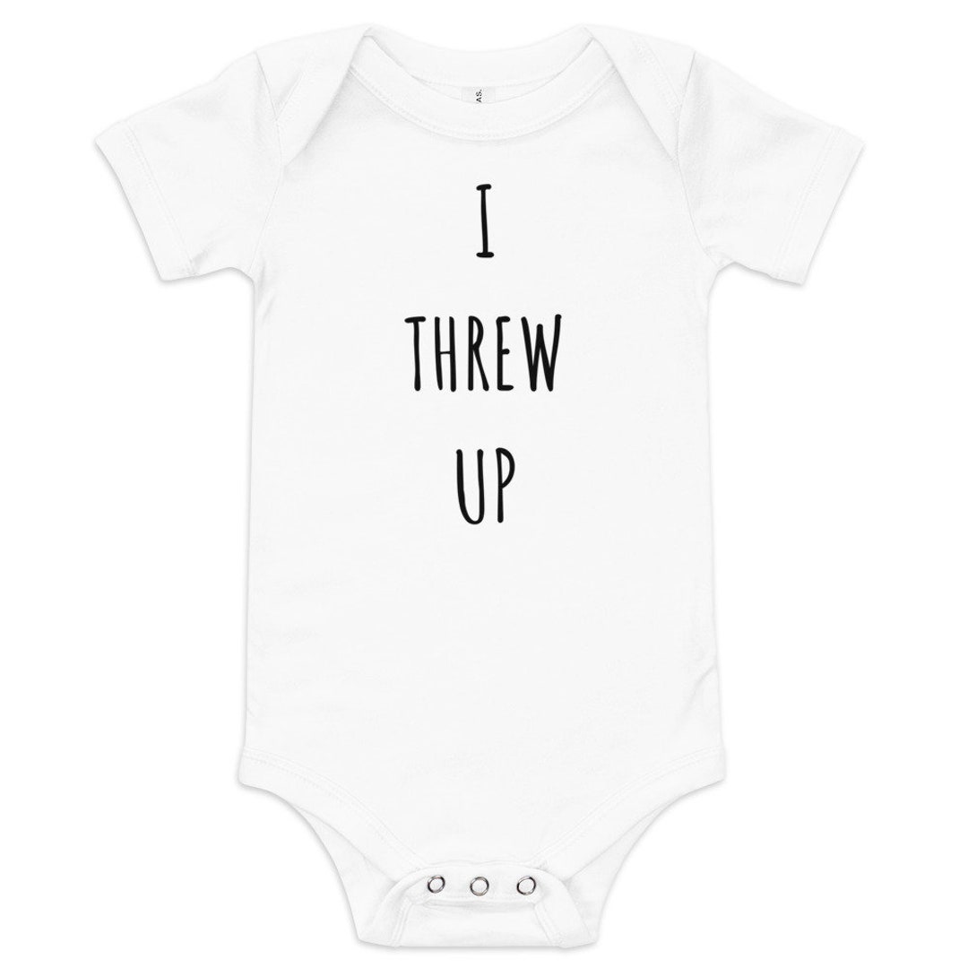 I Threw up Baby Short Sleeve One Piece - Etsy