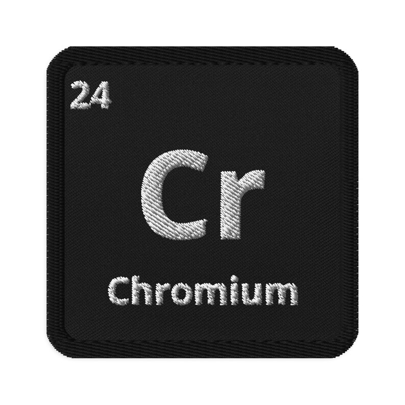 Chromium Periodic Table Element Embroidered Iron-on or Sew-on Patch - Etsy