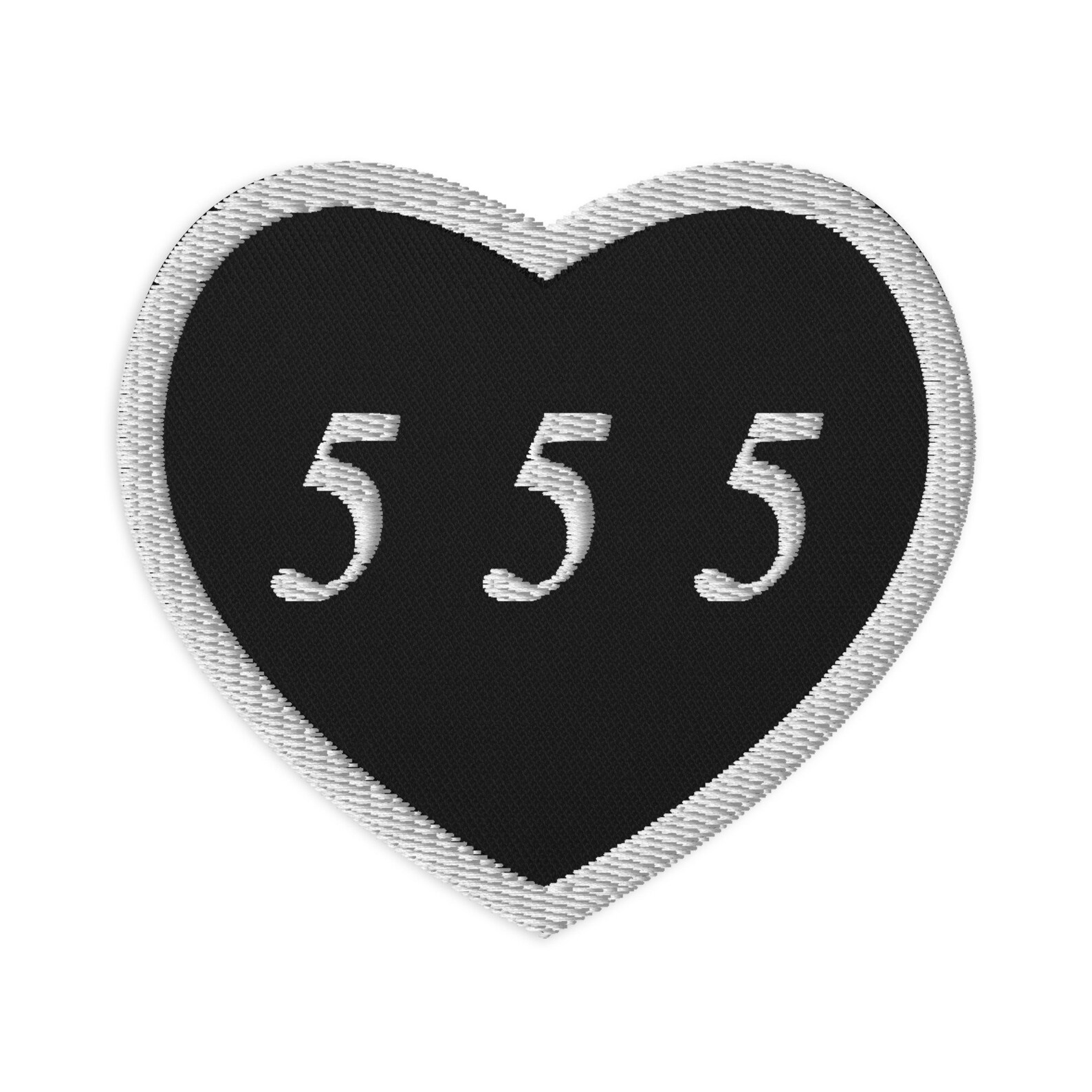 555 Angel Number Embroidered Heart Iron-on or Sew-on Patch - Etsy