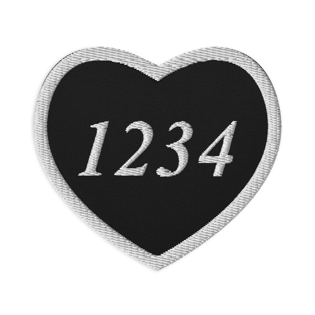 1234 Angel Number Embroidered Heart Iron-on or Sew-on Patch - Etsy