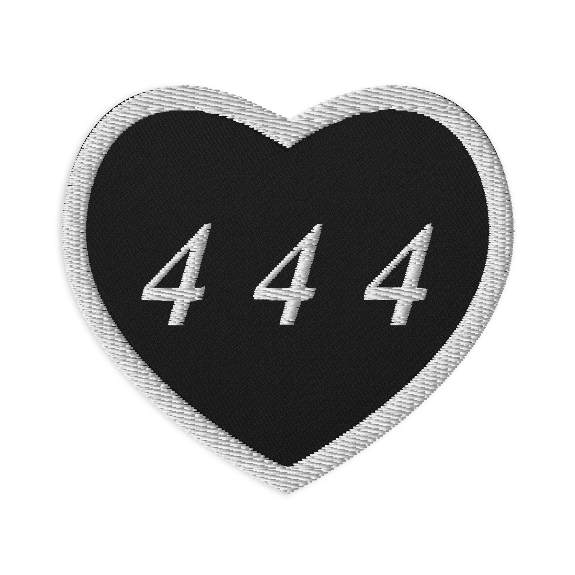 444 Angel Number Embroidered Heart Iron-on or Sew-on Patch - Etsy