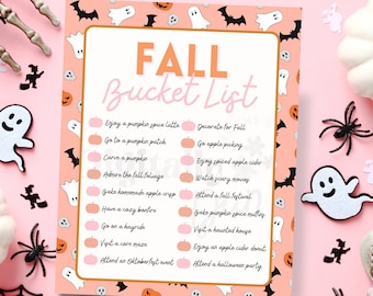 Fall Bucket List Printable Editable Fall Bucket List Bucket - Etsy