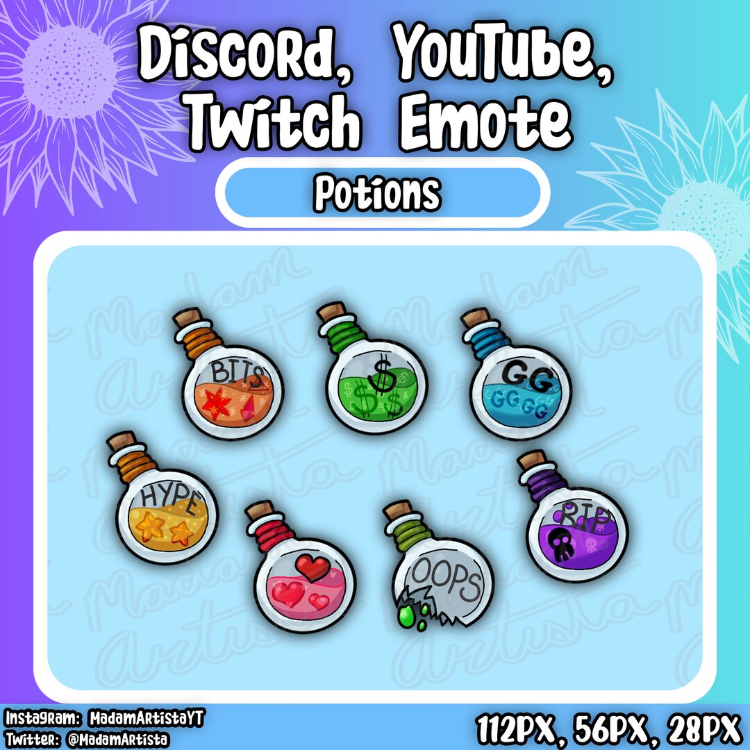 POTIONS | Emote/emotes PNG | Designed for Twitch, Discord, Youtube - Etsy
