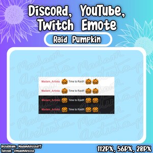 Halloween Pumpkin Raid Emote PNG - Twitch, Discord, Youtube - Etsy