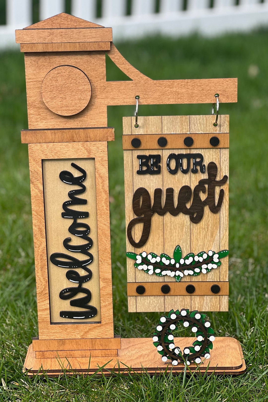 Welcome Sign Interchangeable, Attachments, Seasonal Decor, Farmhouse ...