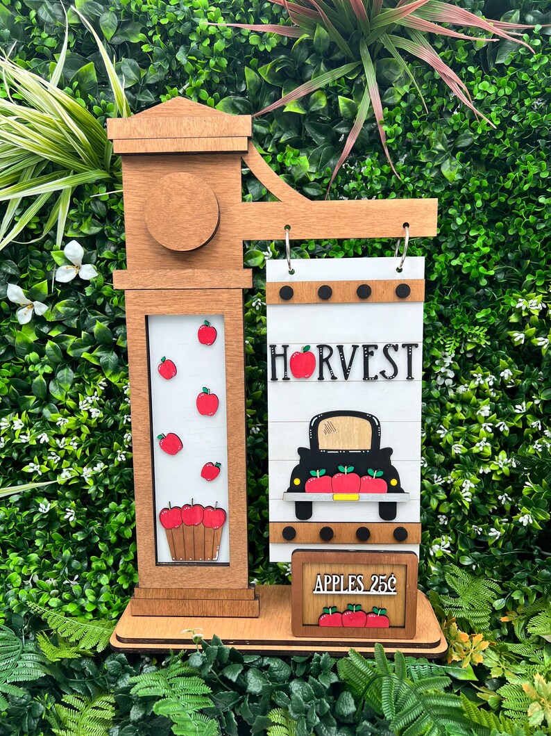 Harvest Interchangeable Post Sign, Decorative Post Pieces, Tabletop ...