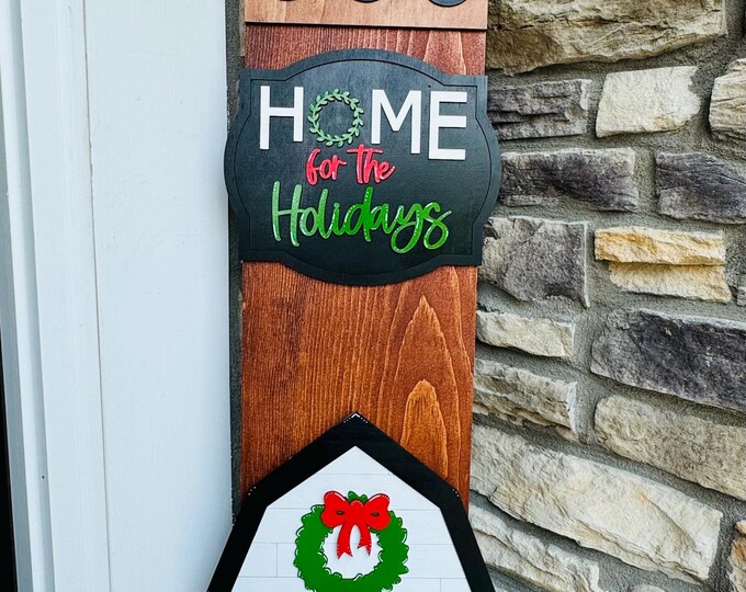 Christmas Porch Door Leaner, Farmhouse Front Porch Sign, Balcony Decor ...