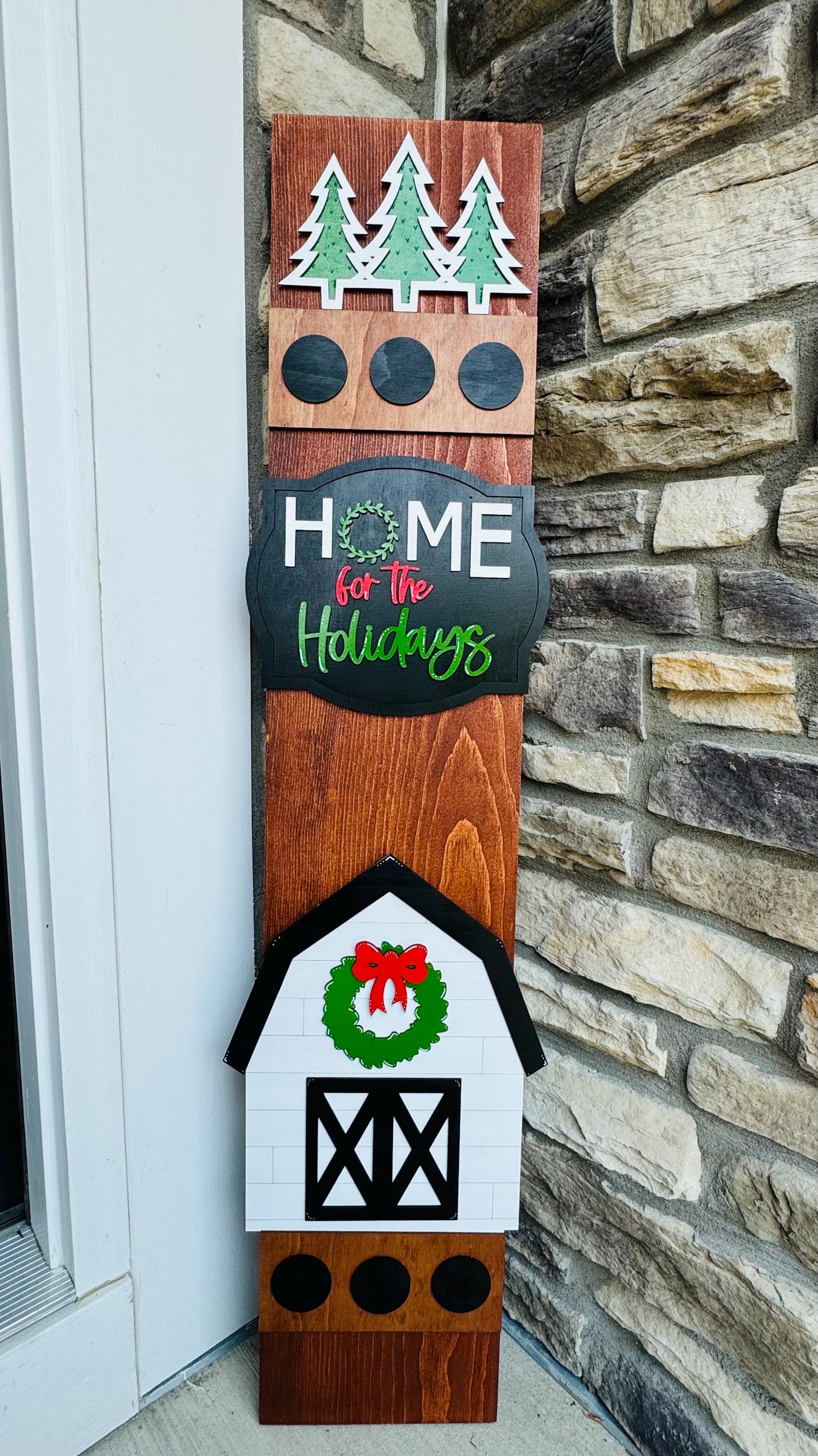 Christmas Porch Door Leaner, Farmhouse Front Porch Sign, Balcony Decor ...
