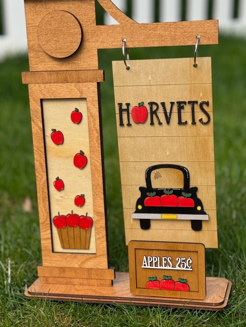 Harvest Interchangeable Post Sign, Decorative Post Pieces, Tabletop ...