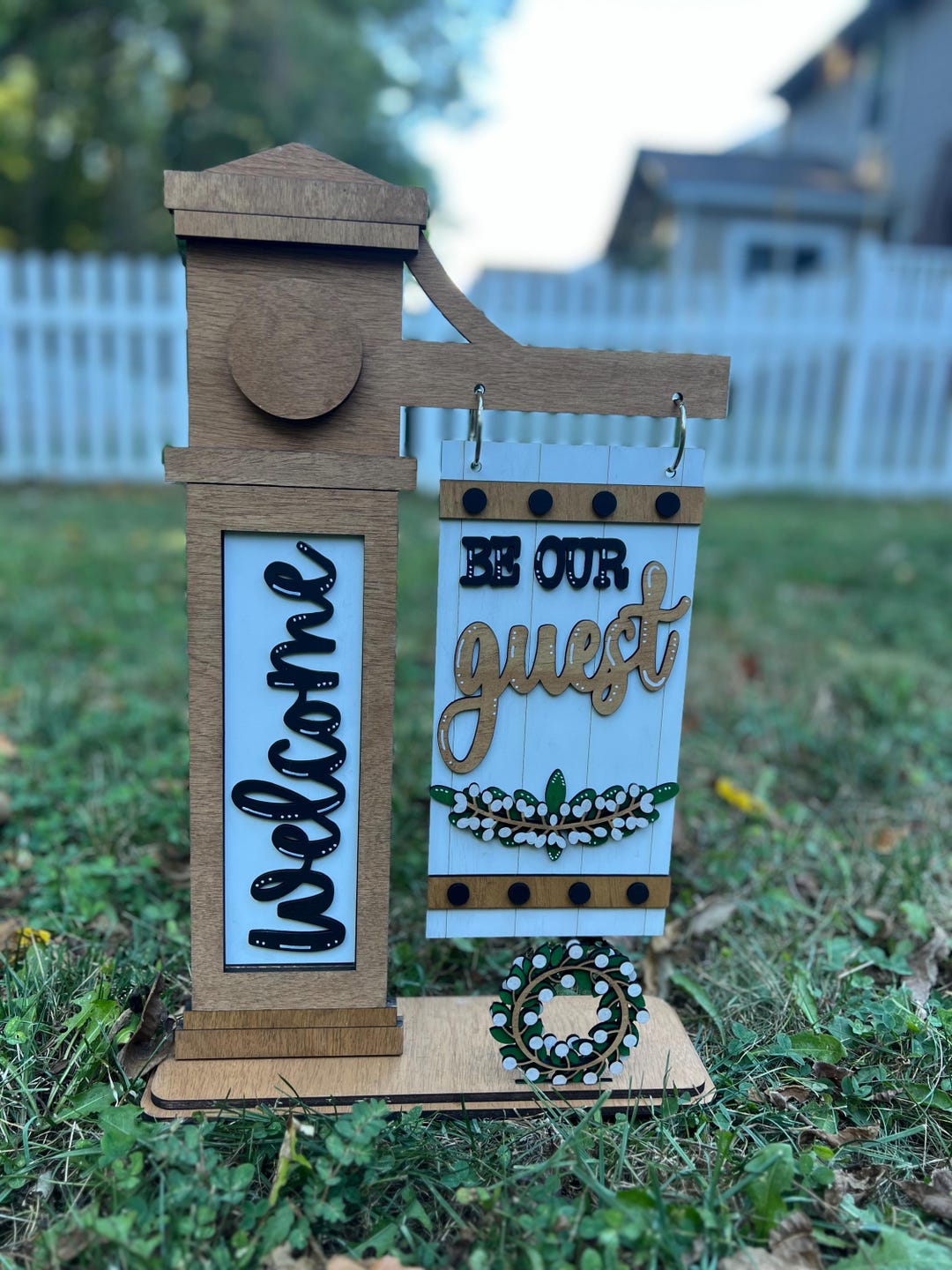 Welcome Sign Interchangeable, Attachments, Seasonal Decor, Farmhouse ...