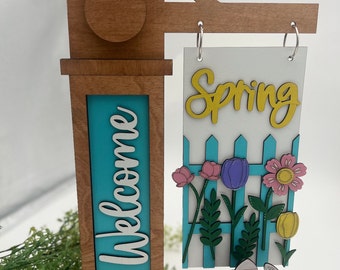 Snowman Winter Interchangeable Post Sign, Decorative Post Attachments ...