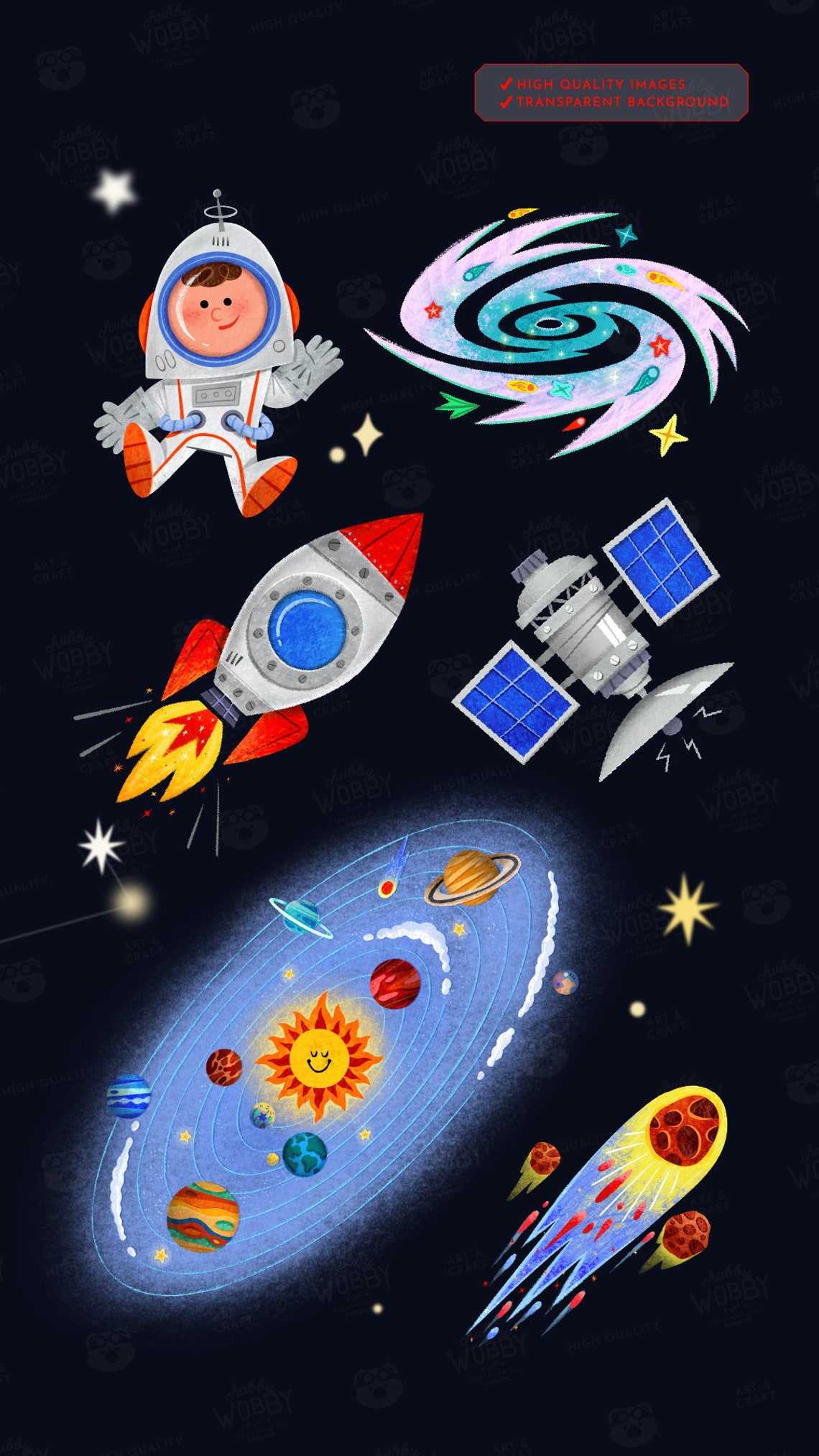 Space Astronaut Clipart Galaxy Space Clipart Illustration - Etsy