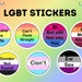 LGBT Round Stickers - Etsy