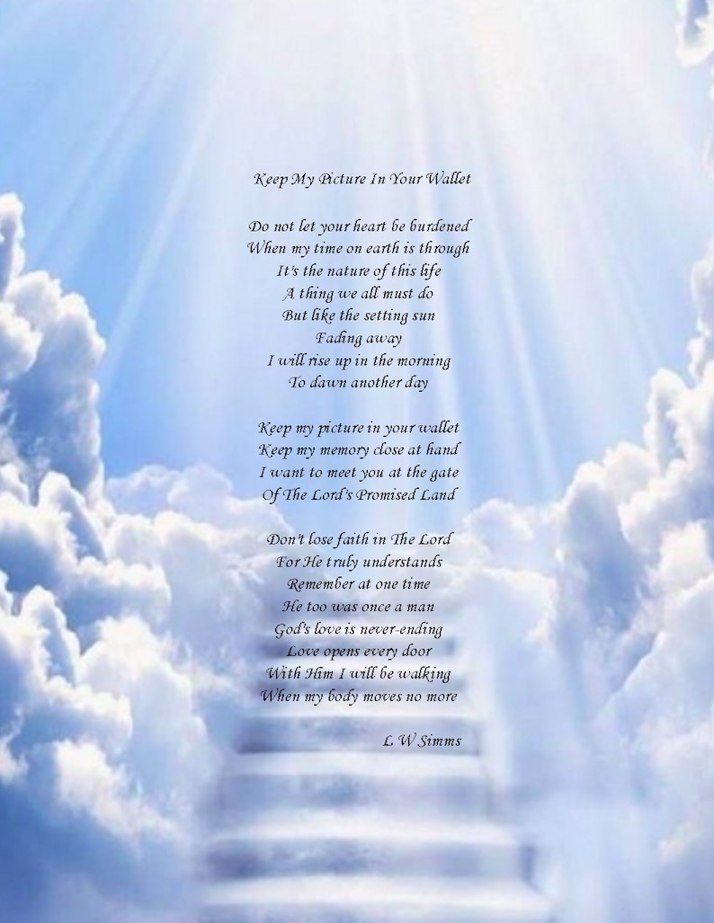 Keep My Picture in Your Wallet - Etsy