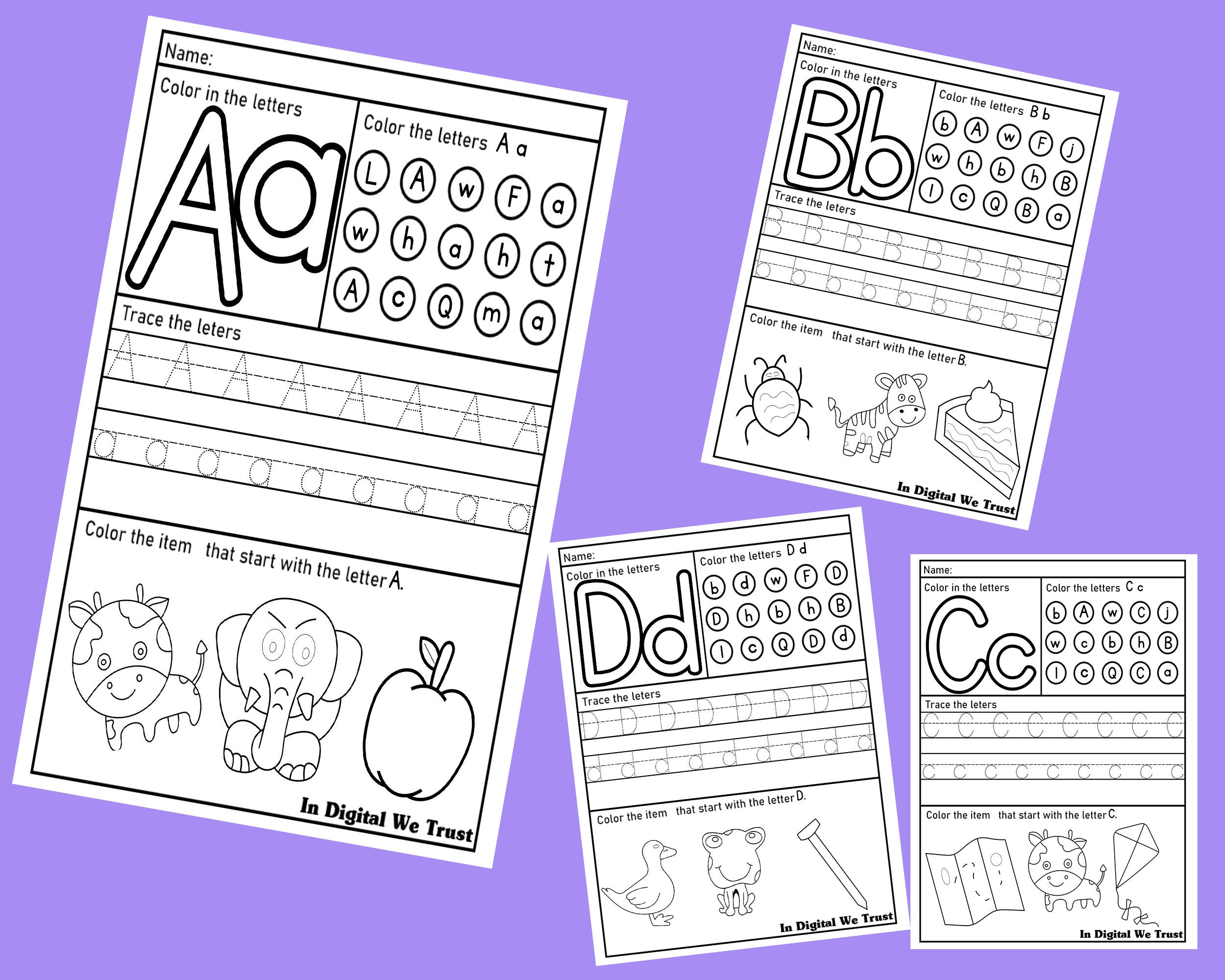 26 ABC Phonics Worksheets for Preschool & Kindergarten Learning ...