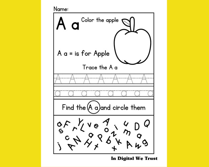 26 ABC Phonics Worksheets for Preschool & Kindergarten - Coloring ...
