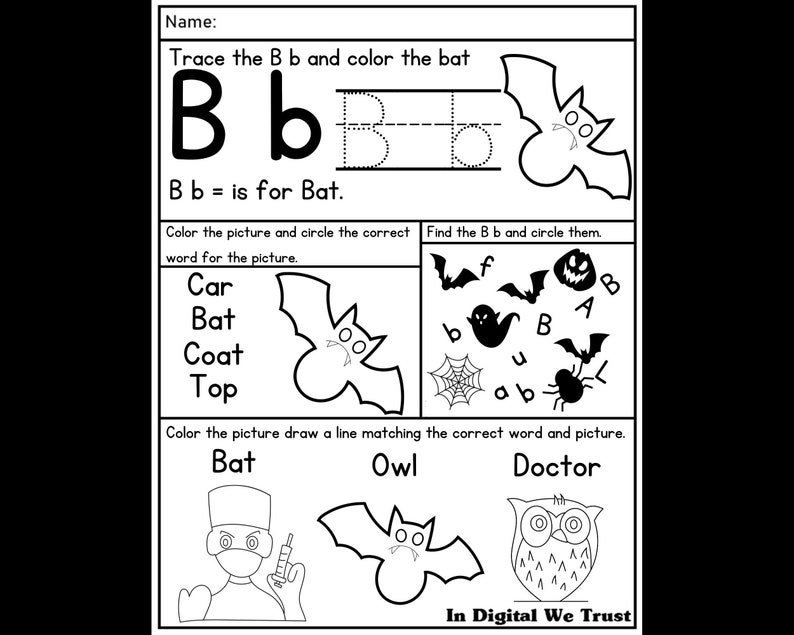 26 Halloween ABC Phonics Worksheets for Fun Learning Preschool ...