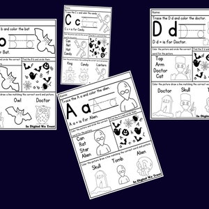 26 Halloween ABC Phonics Worksheets for Fun Learning - Preschool ...