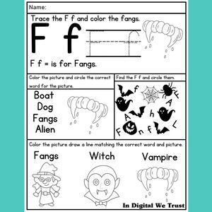 26 Halloween ABC Phonics Worksheets for Fun Learning - Preschool ...