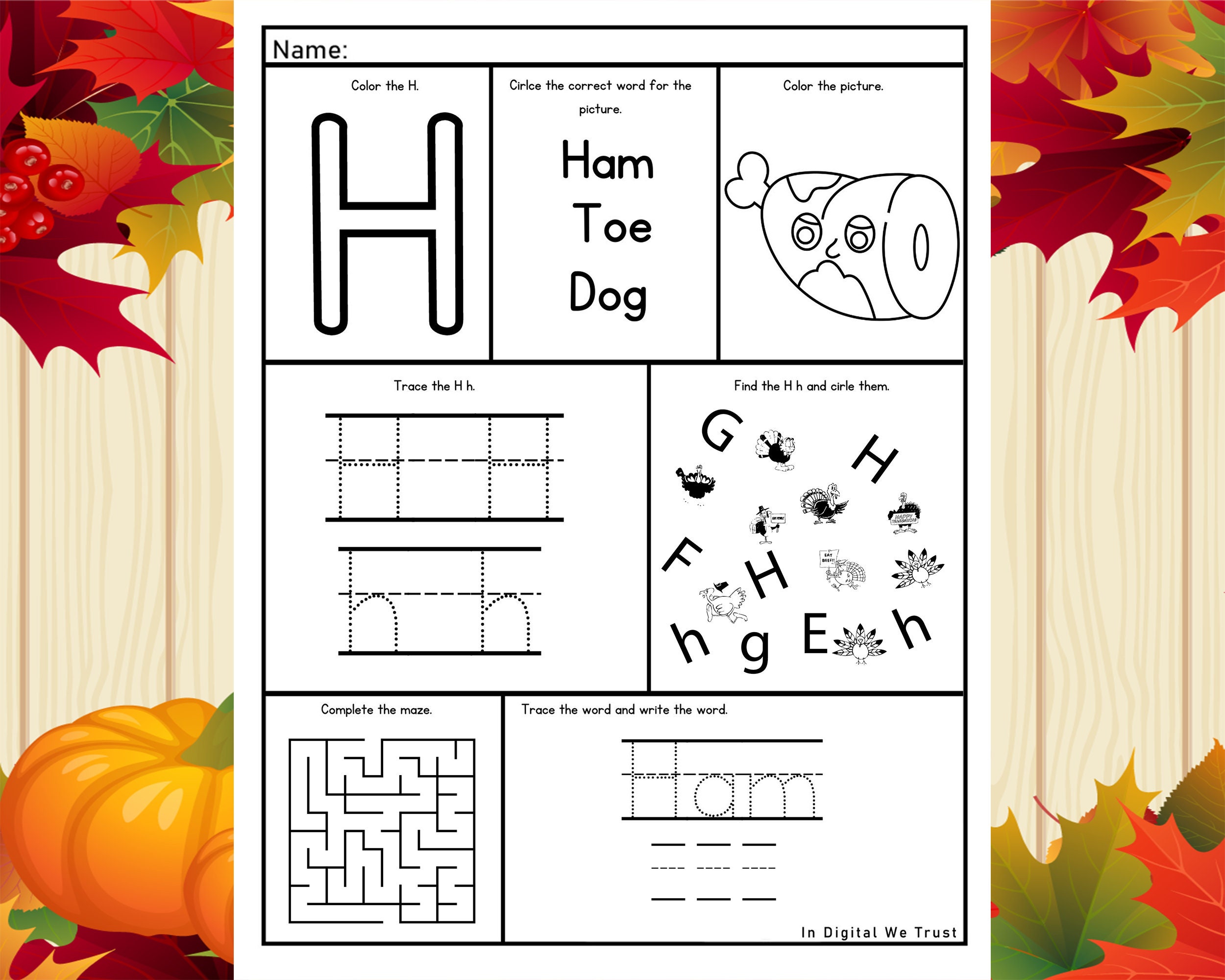 Thanksgiving Phonics Worksheets Thanksgiving Worksheet Packet For