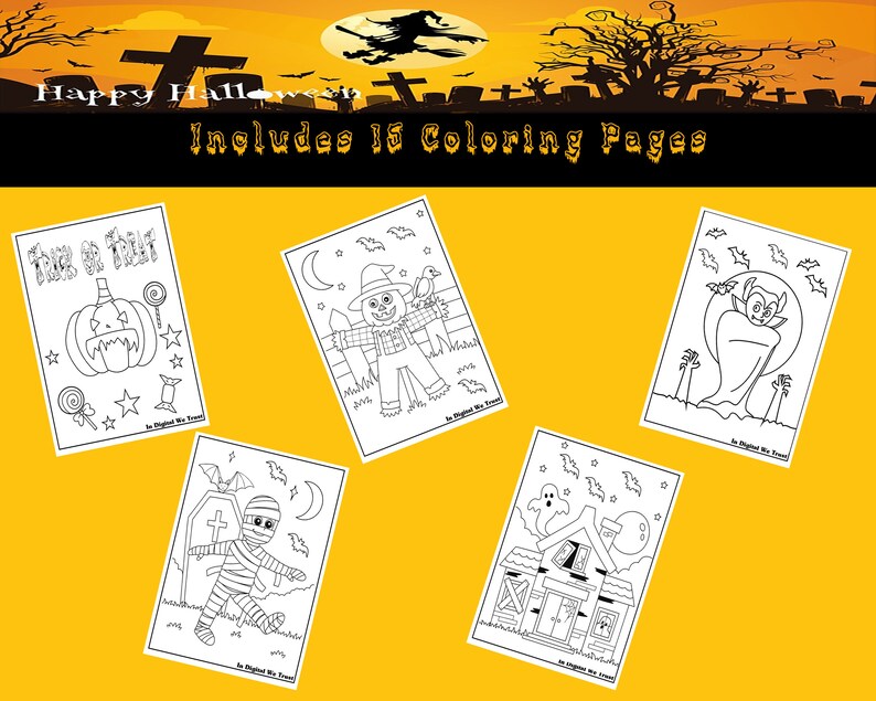 30 Printable Halloween Kids Activities: Coloring Pages & Word Search ...