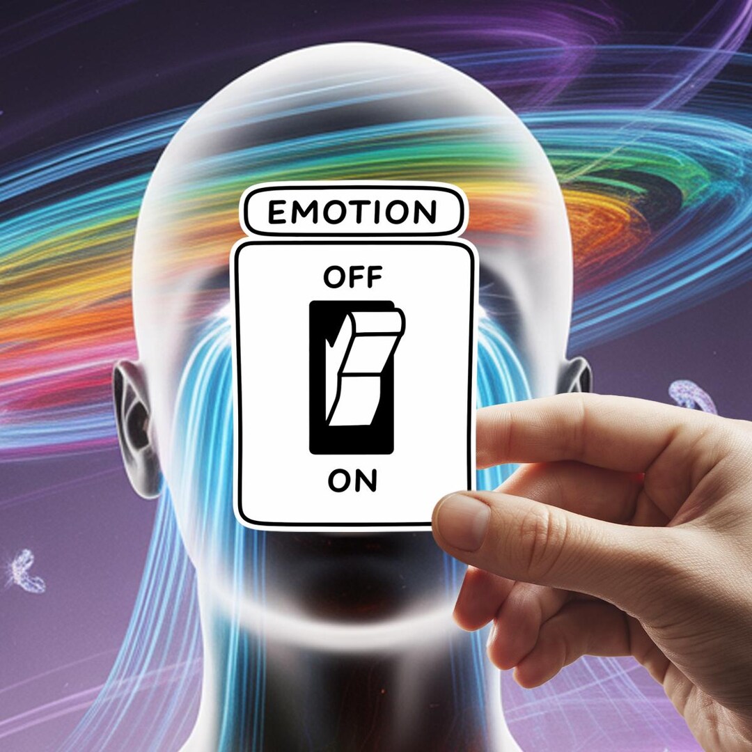 Emotion off on Light Switch Sticker – Funny Mental Health Humor Vinyl ...