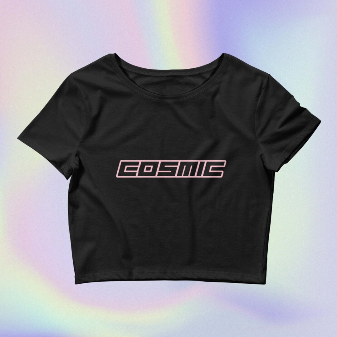 Cosmic Crop Top Y2k Baby Tee Funny Y2K Style Tee Baby Tee Crop - Etsy