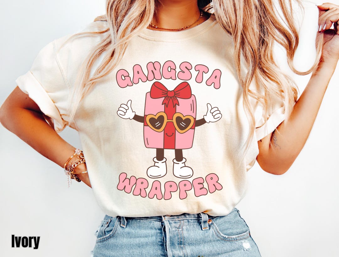 Gangsta Wrapper Shirt Funny Christmas Shirt Retro Shirt Christmas ...