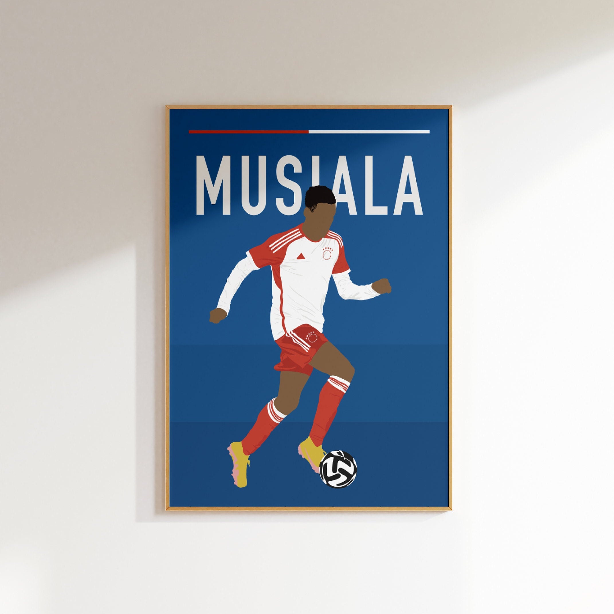 Jamal Musiala Inspired Poster Printable Football Wall Art Fc Bayern ...