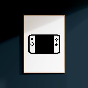 Minimalist Game Controller Poster Set, Gaming Room Art (digital ...