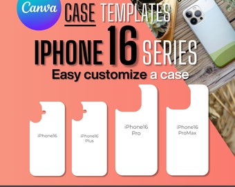 IPhone 16 Case Templates for Sublimation and Canva Customize, iPhone 16 ...