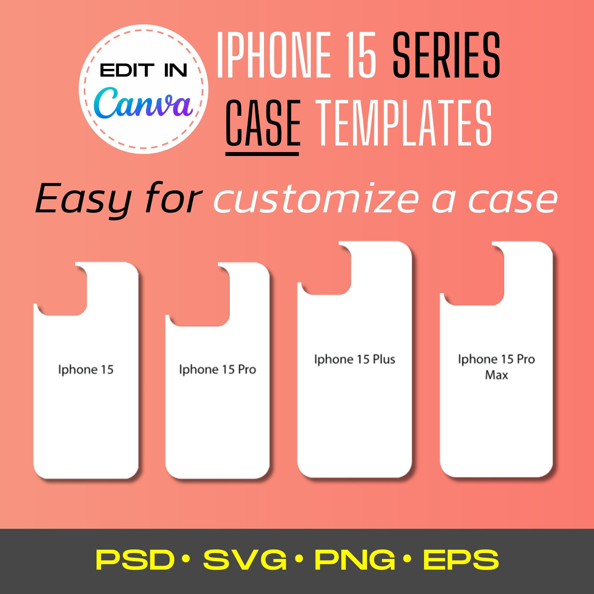 IPhone 15 Case Templates , Phone Case Templates, Blank iPhone 15 Series ...