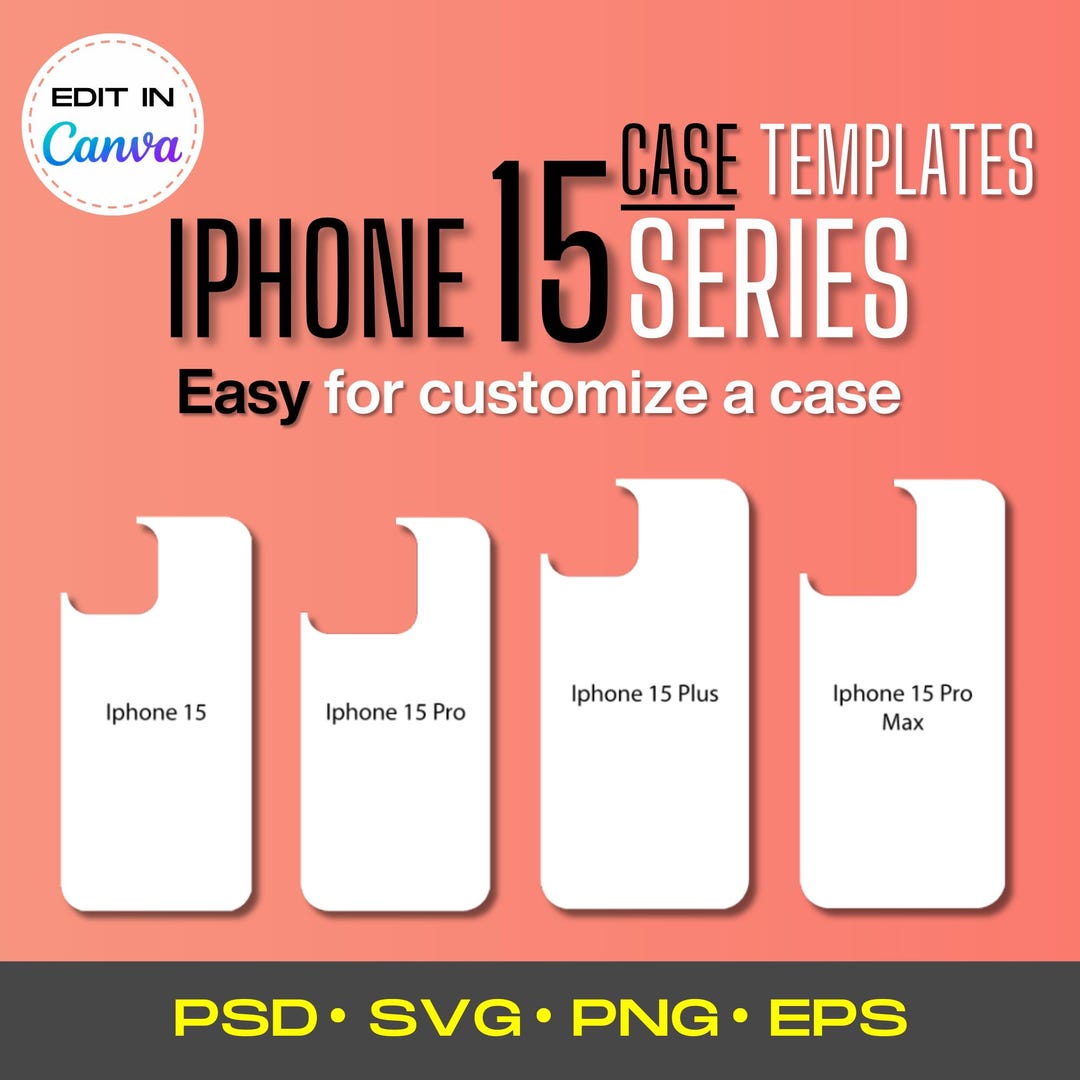 IPhone 15 Case Templates , Phone Case Templates, Blank iPhone 15 Series ...