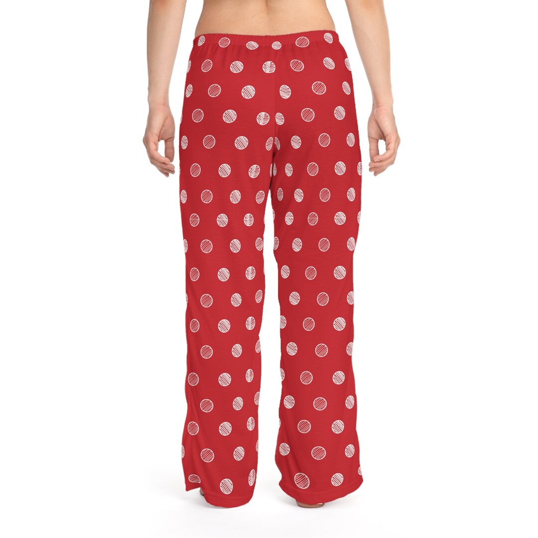 Women's Red With White Polka Dot Pajama Pants - Etsy