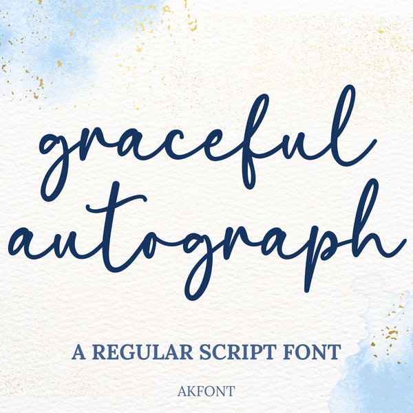Graceful Script Font - Etsy