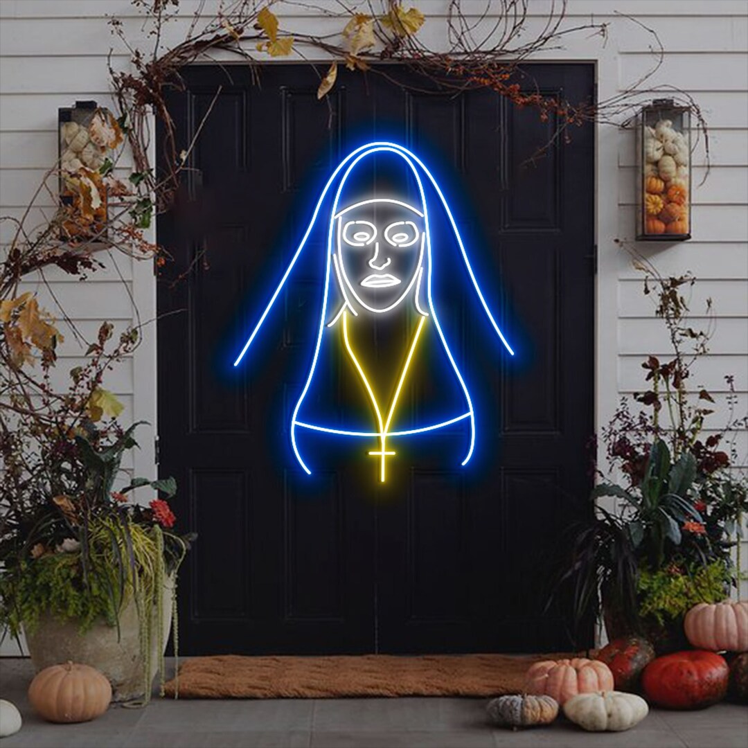 Ghost Nun Neon Sign Nun Neon LED Nun Headscarf Neon Horror - Etsy