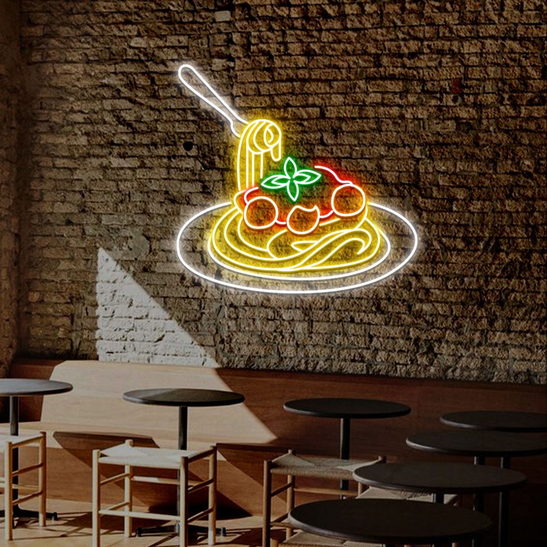 Spaghetti Neon Sign Pasta Neon LED Food Neon Sign Noodle - Etsy