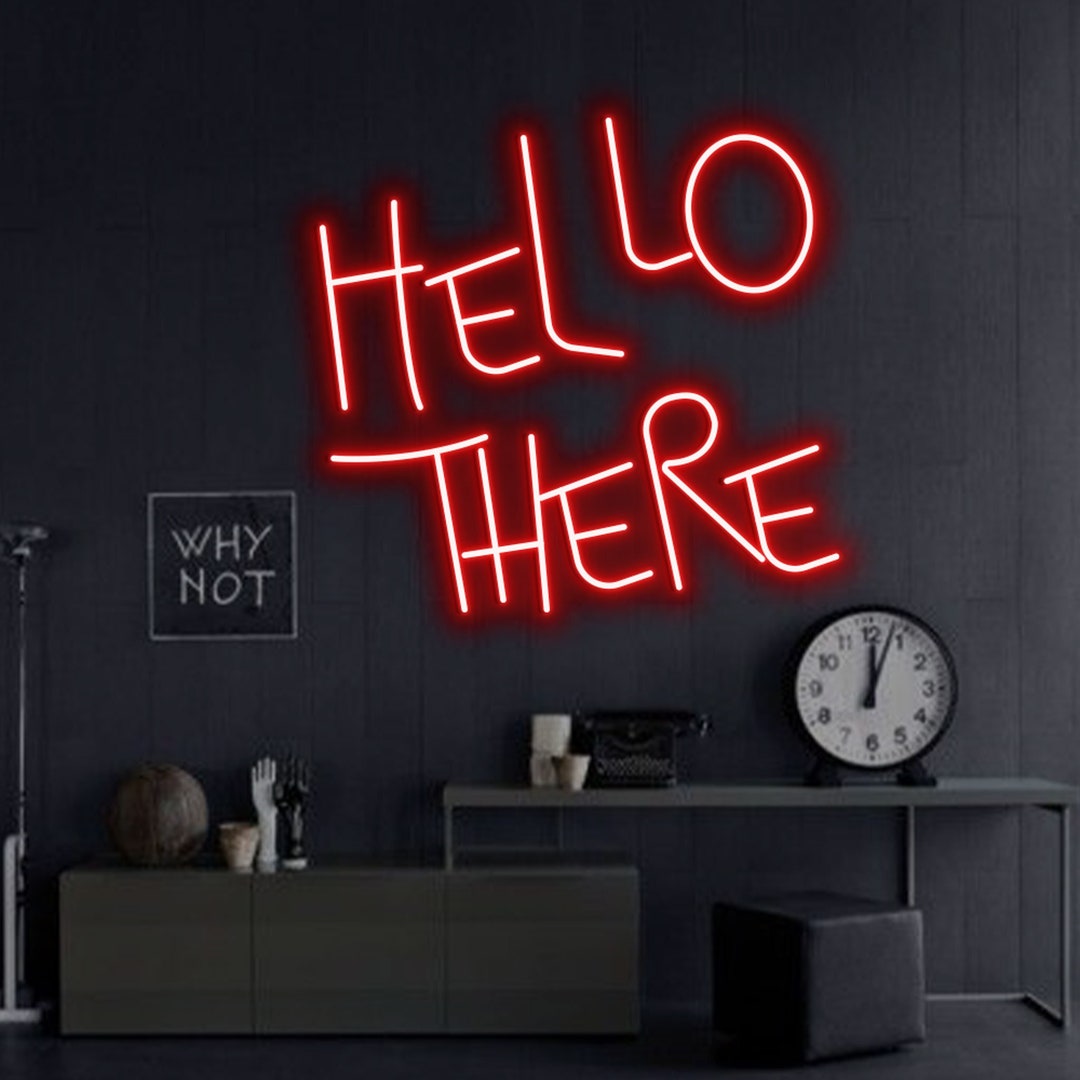 Hello There Hell Here Neon Signs Custom Signs for Wedding - Etsy