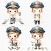 Watercolor Cute Police Clipart for Kids, Digital PNG Files, Clipart ...