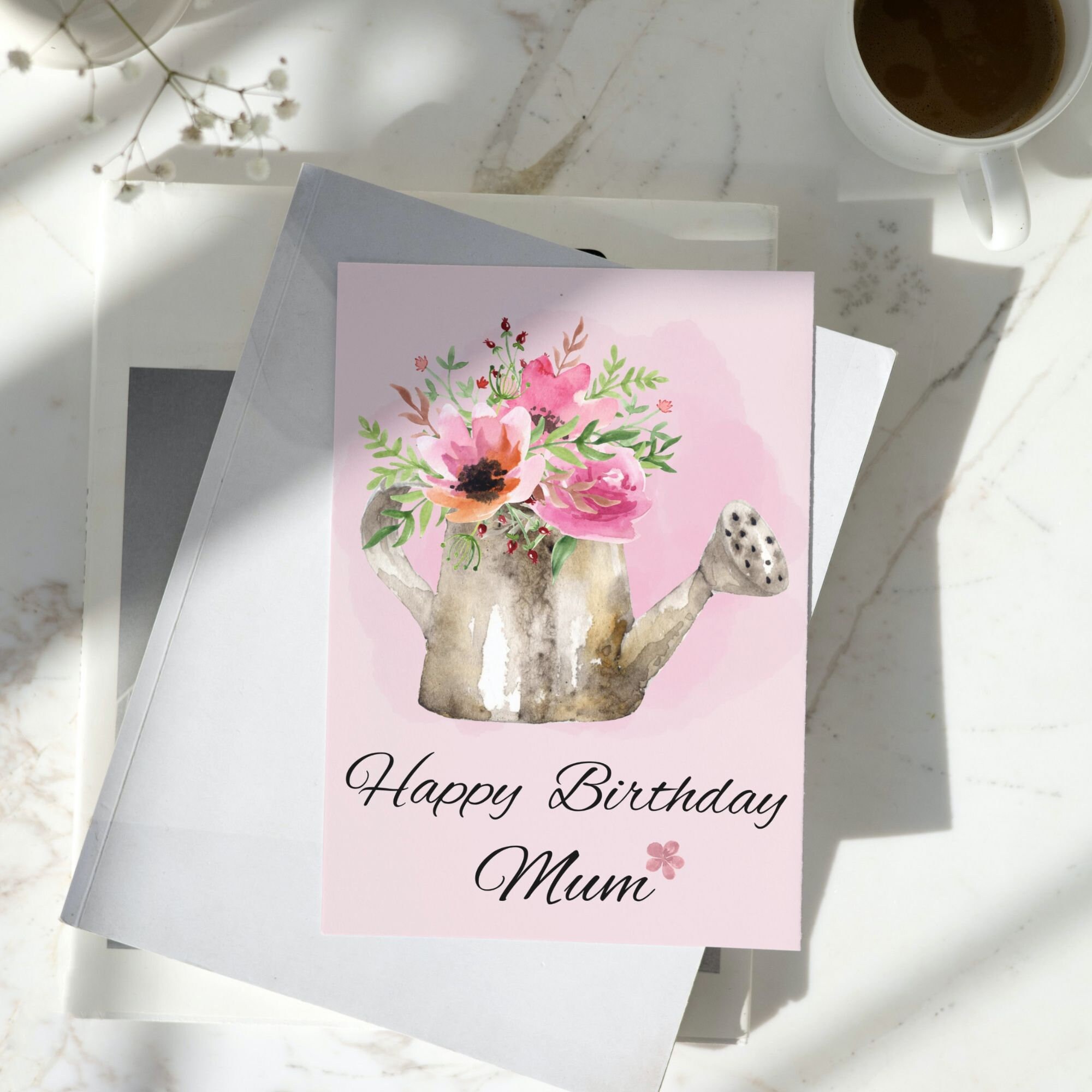 Birthday Cards for Mom Printable, Floral Birthday Card, Mama Birthday ...