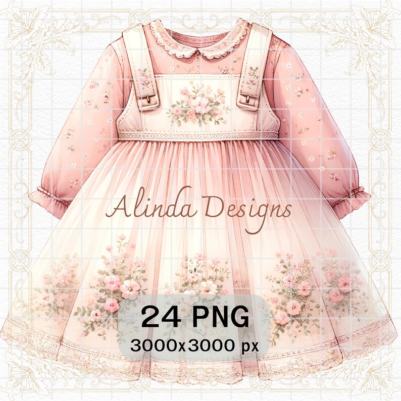 Boho Baby Clothes Clipart: Watercolor PNG, Nursery Decor (digital ...