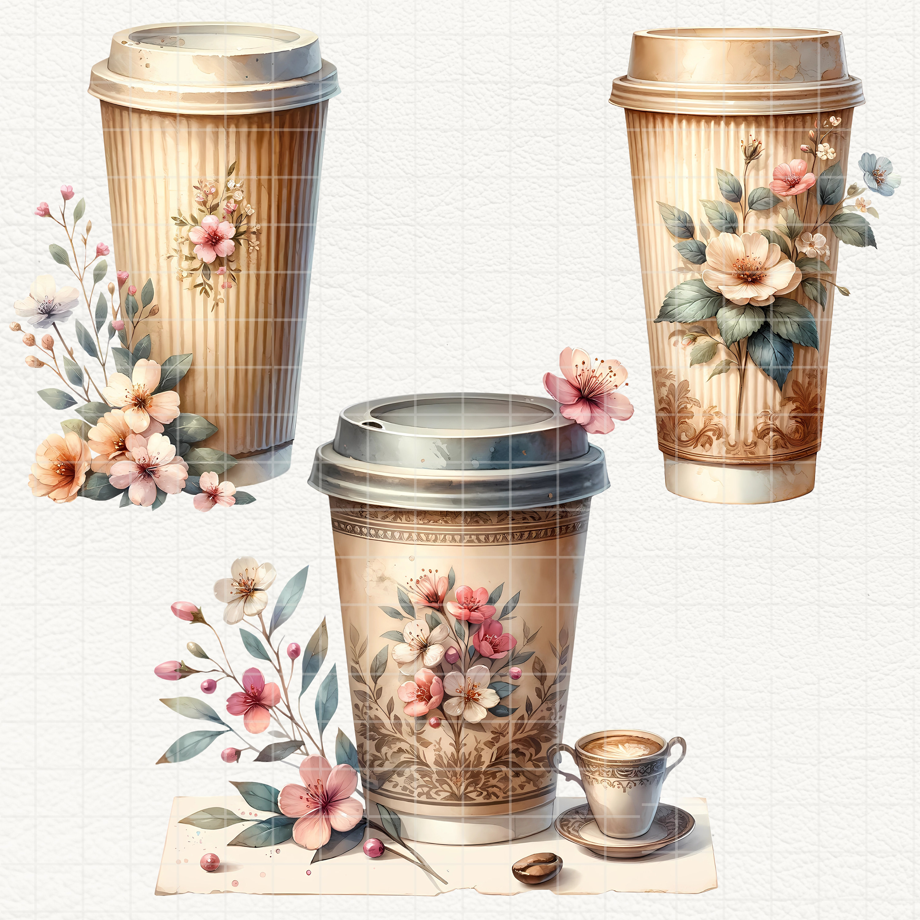 Watercolor Coffee Clipart, Cafe Clipart, Cute Coffee Clipart ...